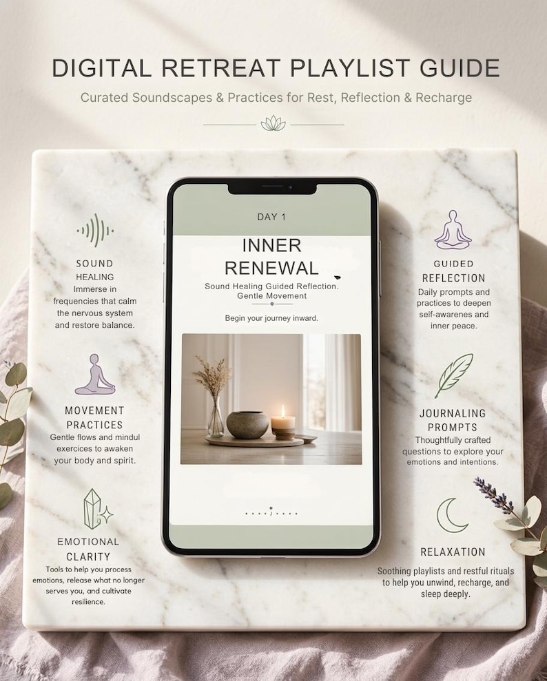 Retreat Playlist Guide PDF, Wellness Music Planner, Meditation & Yoga ...