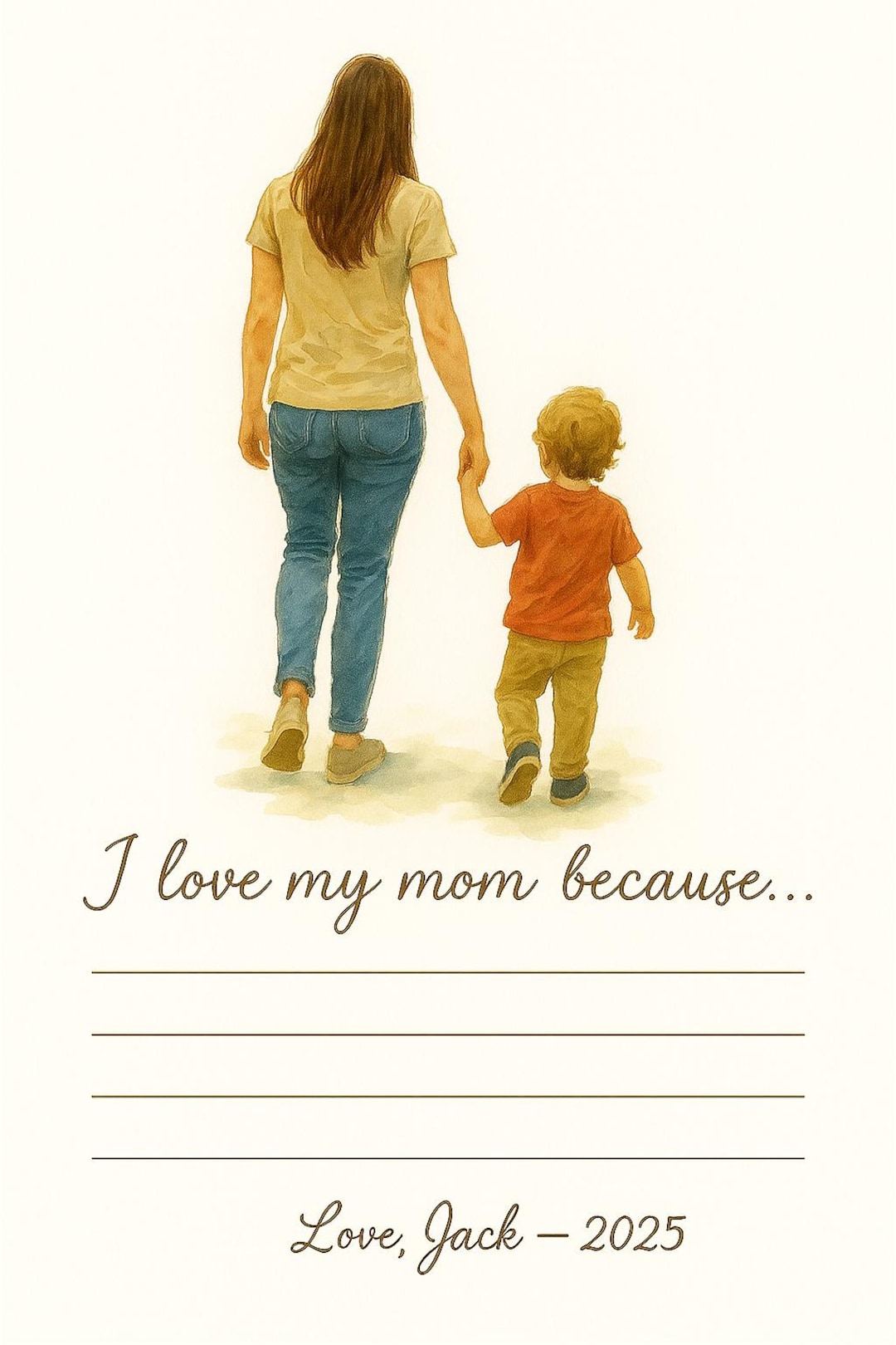 Photo to a Heartfelt Keepsake – Custom “I Love My Mom Because ...
