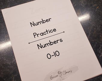Number Formation Rhymes & Practice 0-10 | Printable PDF - Etsy