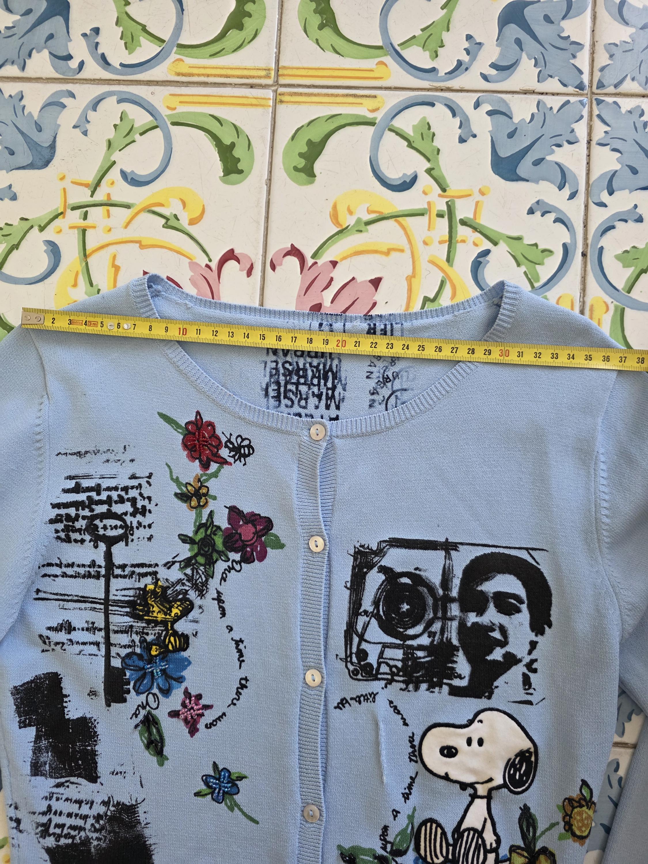 Castelbajac Snoopy Cardigan, Vintage Upcycled Knit Sweater, Limited ...
