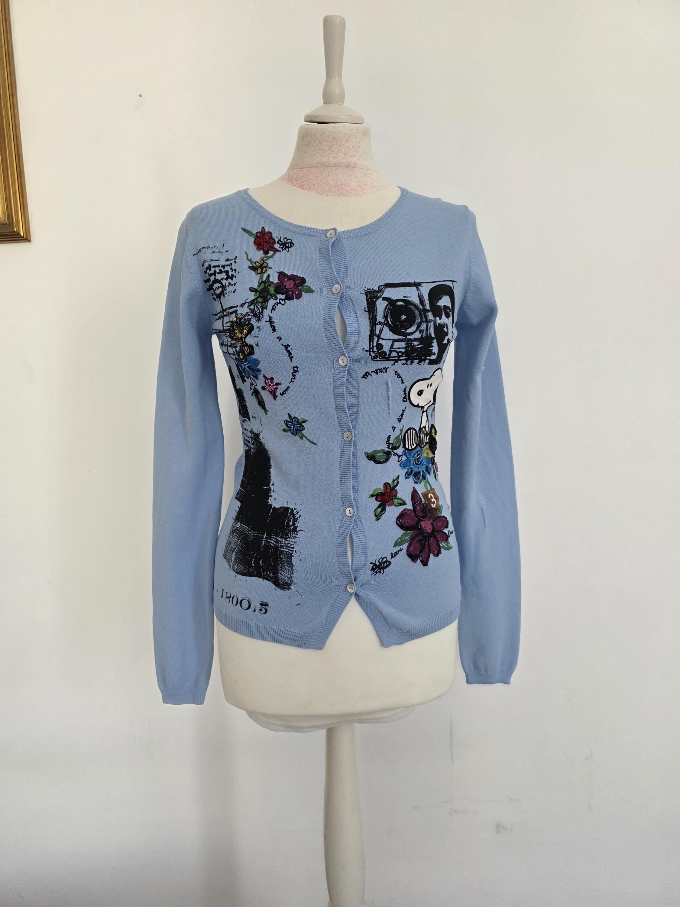 Castelbajac Snoopy Cardigan, Vintage Upcycled Knit Sweater, Limited ...