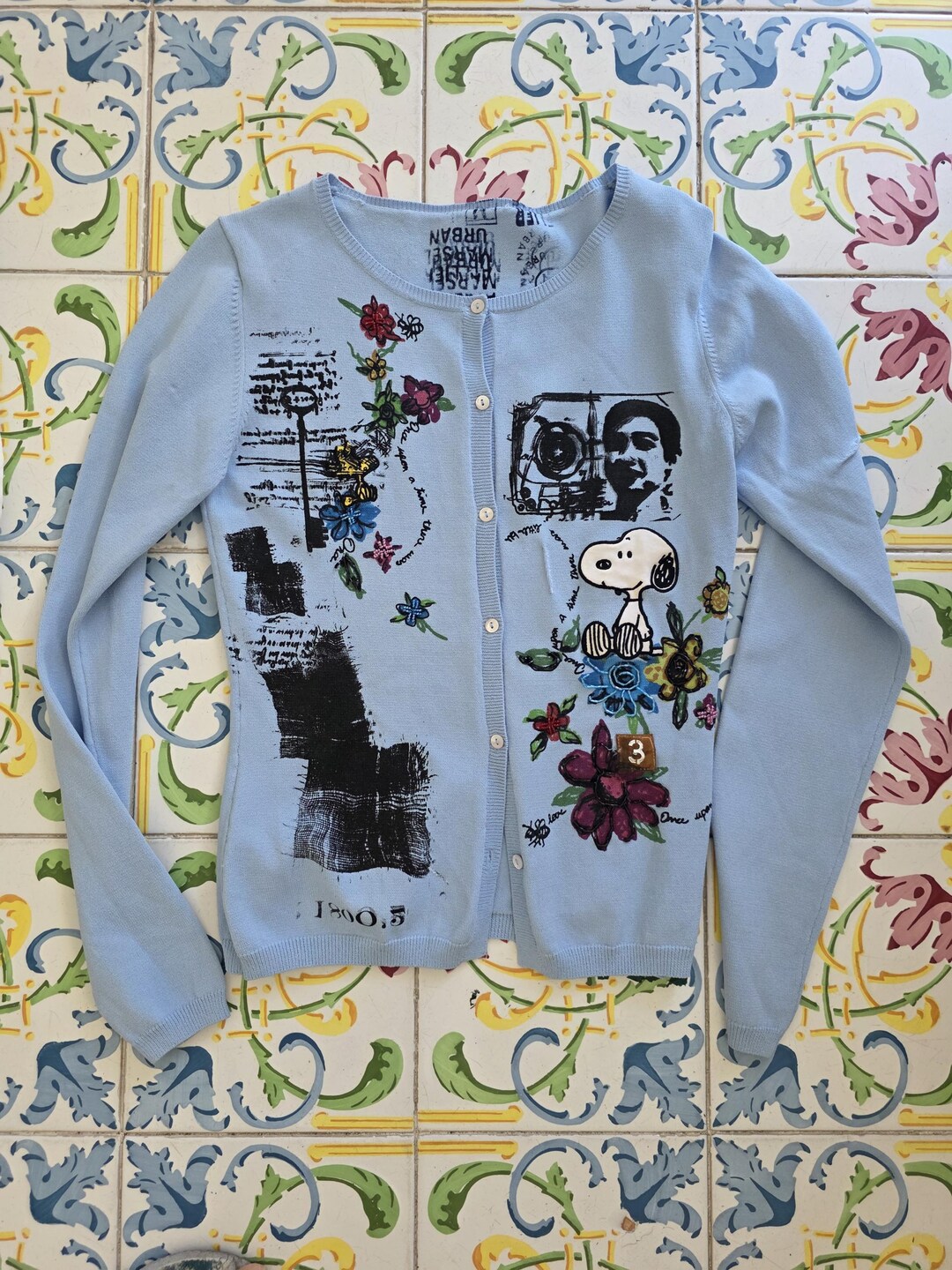 Castelbajac Snoopy Cardigan, Vintage Upcycled Knit Sweater, Limited ...