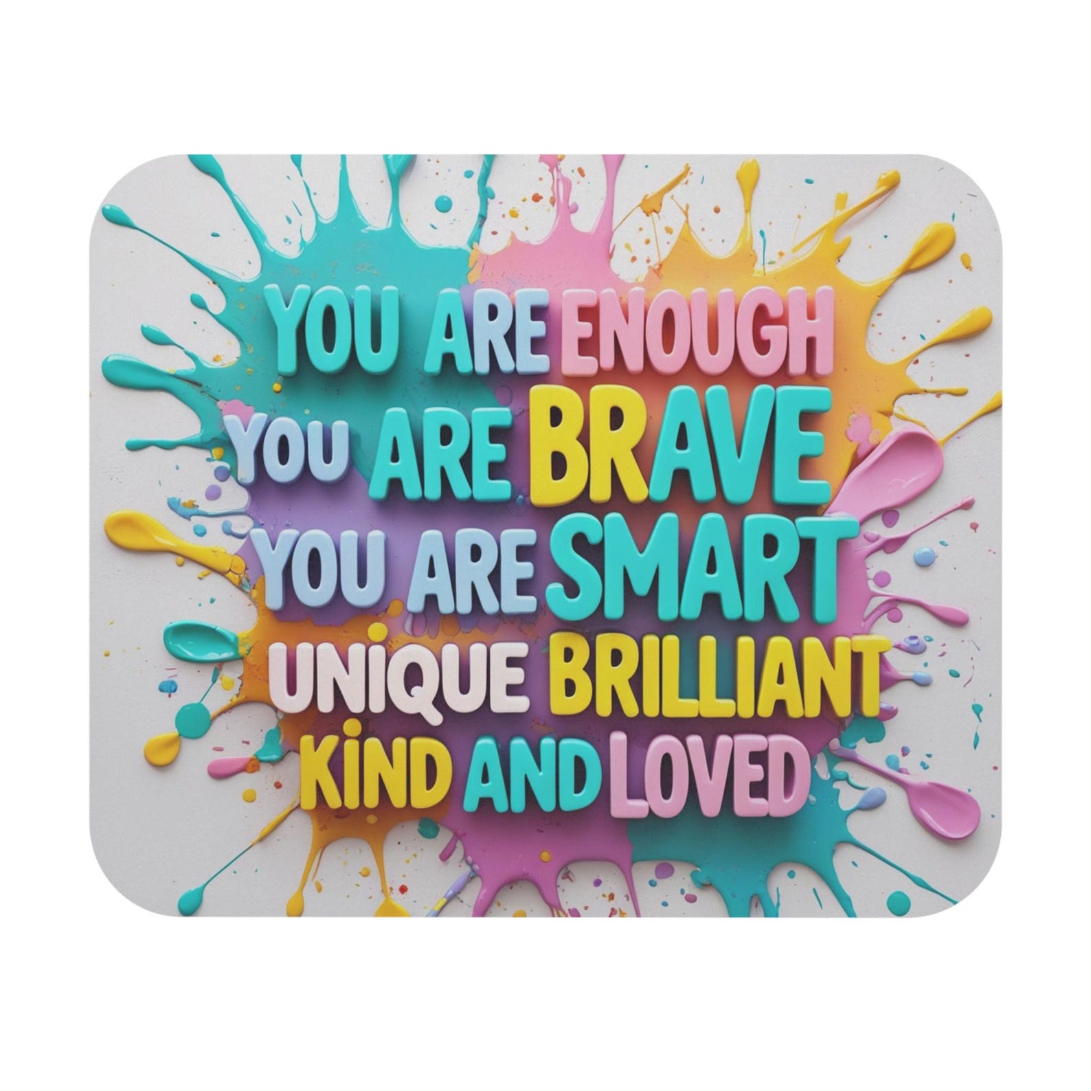 Motivational Mouse Pad: Inspirational Quotes, Colorful Desk Decor - Etsy