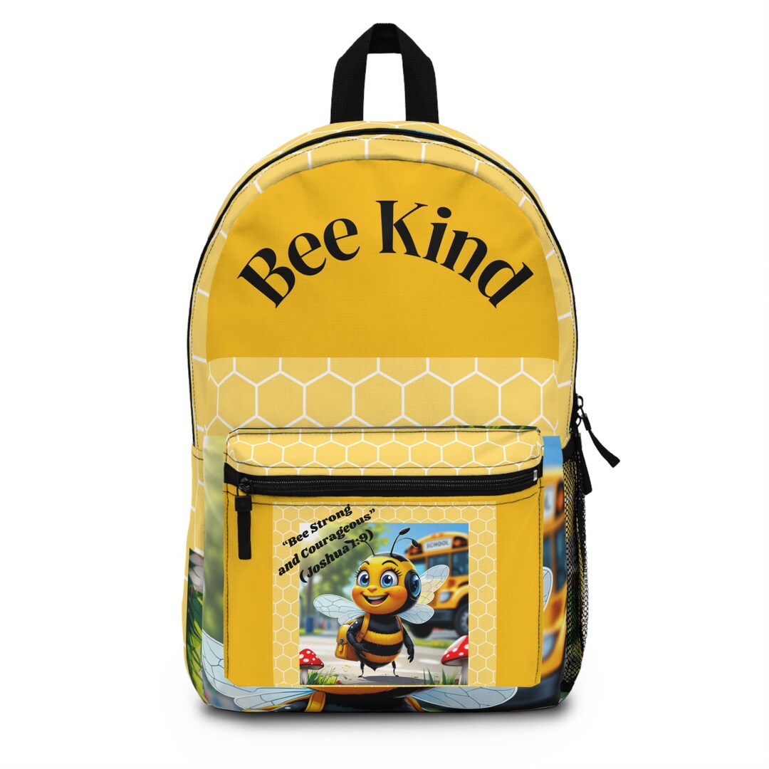 Bee Kind Backpack - Colorful Kids Backpack, Motivational School Bag ...
