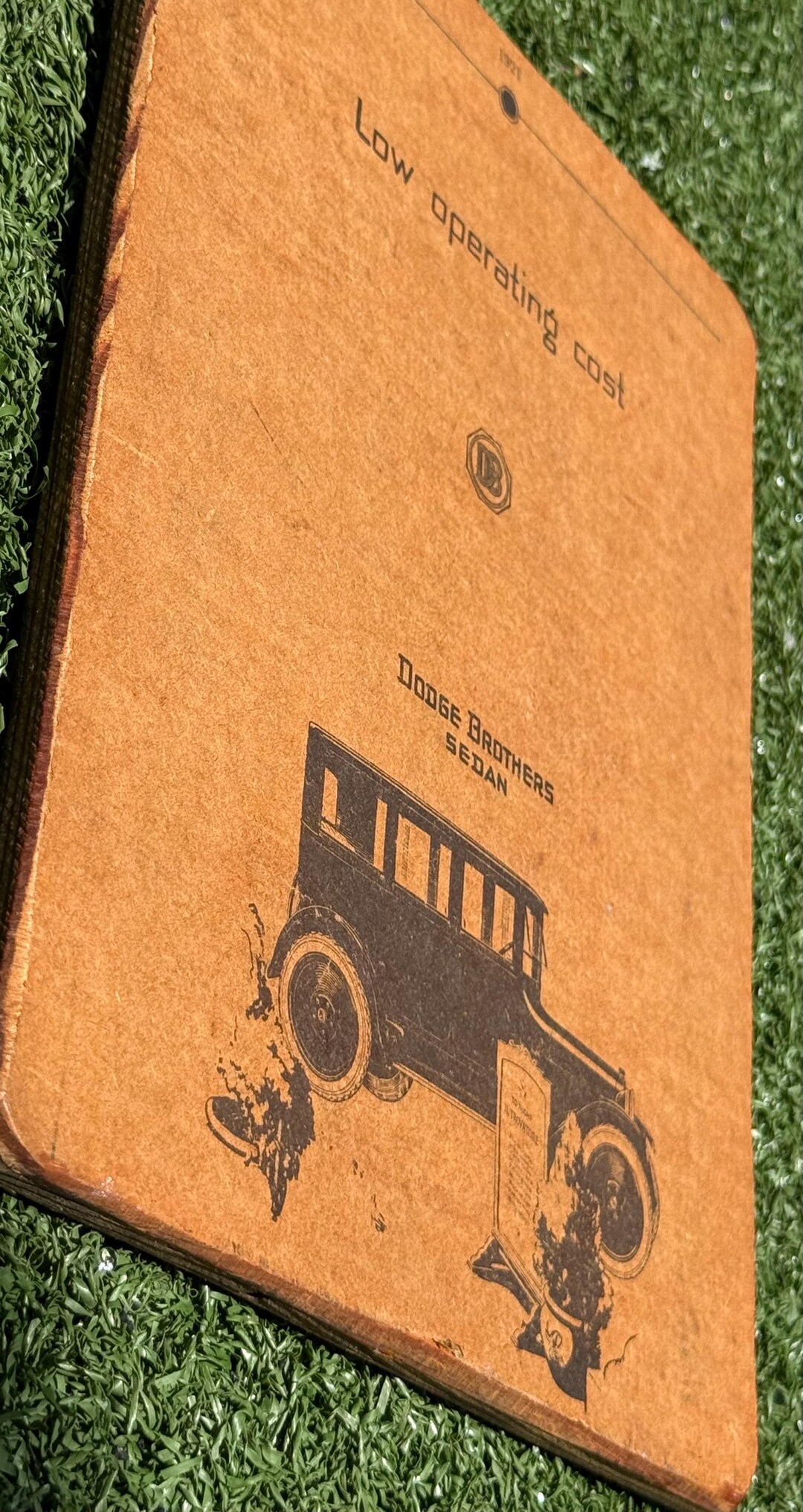 1921 Dodge Brothers Sedan Advertising Sign – “low Operating Cost” Wood ...