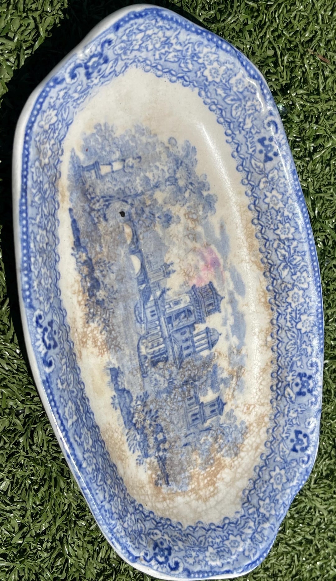 Antique 8.5” Ridgways England Blue Transferware Plate Perian Pattern - Etsy