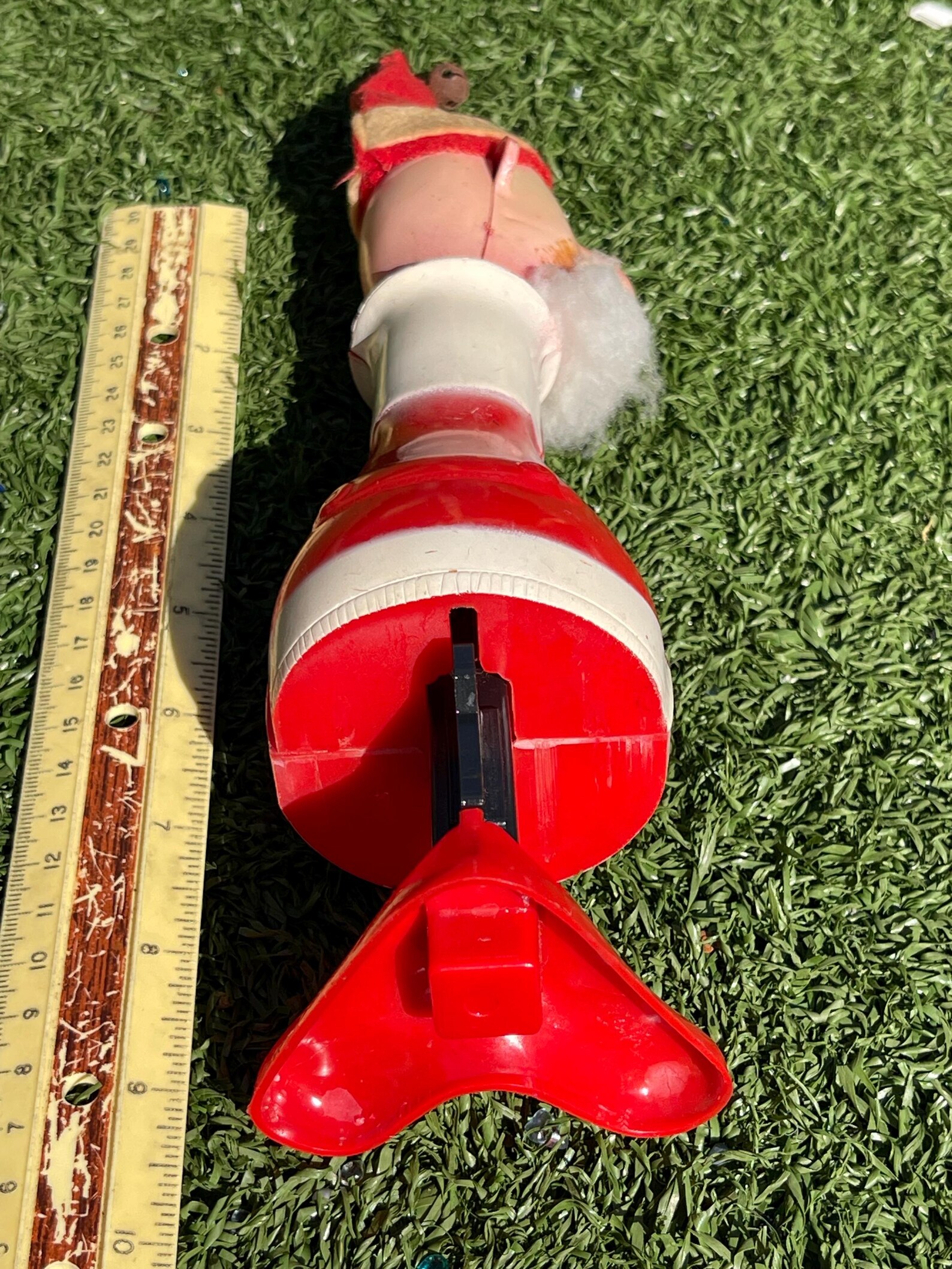Rare Vintage Celluloid Santa Claus Nodder With Hidden Paper Scroll Made ...