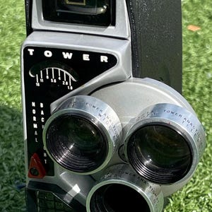 Vintage Tower Electric Eye 8mm Movie Camera – Triple Lens Turret, Built ...