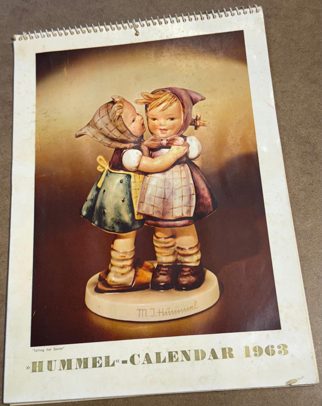 1963 Hummel Wall Calendar • 11.5” Art Print Pages • Goebel West Germany ...