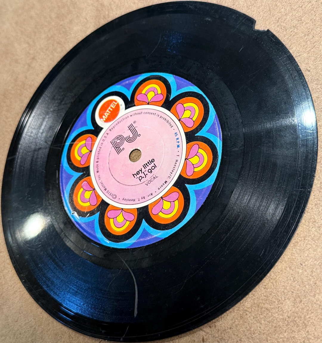 1970 Mattel P.J. Doll Record • “hey Little P.J. Gal” • Barbie Friend ...