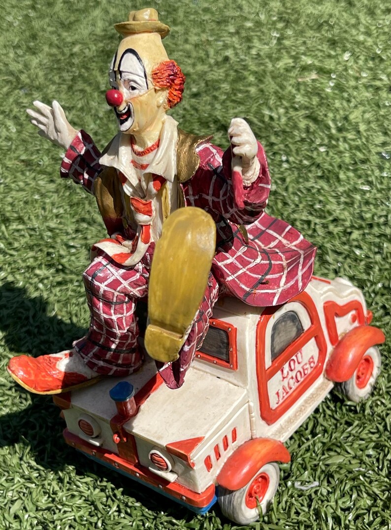 Vintage Lou Jacobs Clown in Car Musical Figurine 6.5” Circus ...
