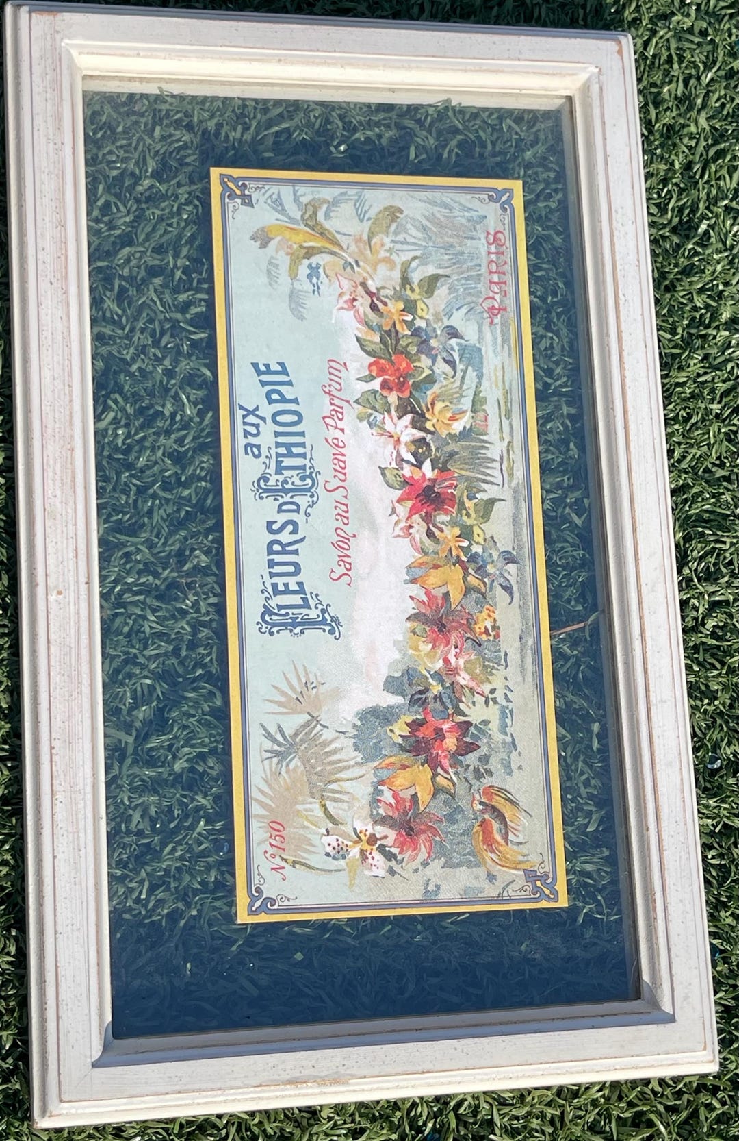 Antique French Soap Label Art “fleurs D’héliotrope” Framed Floral ...