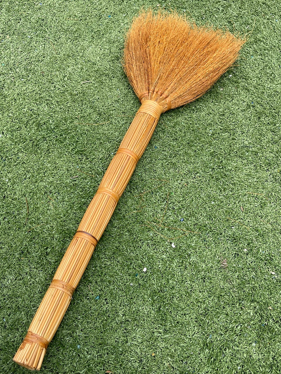 Vintage 31″ Coconut Fiber Palm Broom – Handmade Rustic Wall Décor or ...