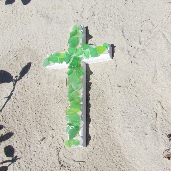 Sea Glass Cross Art - Etsy
