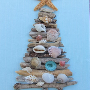 Driftwood & Sea Shell Christmas Tree, Coastal Christmas - Etsy