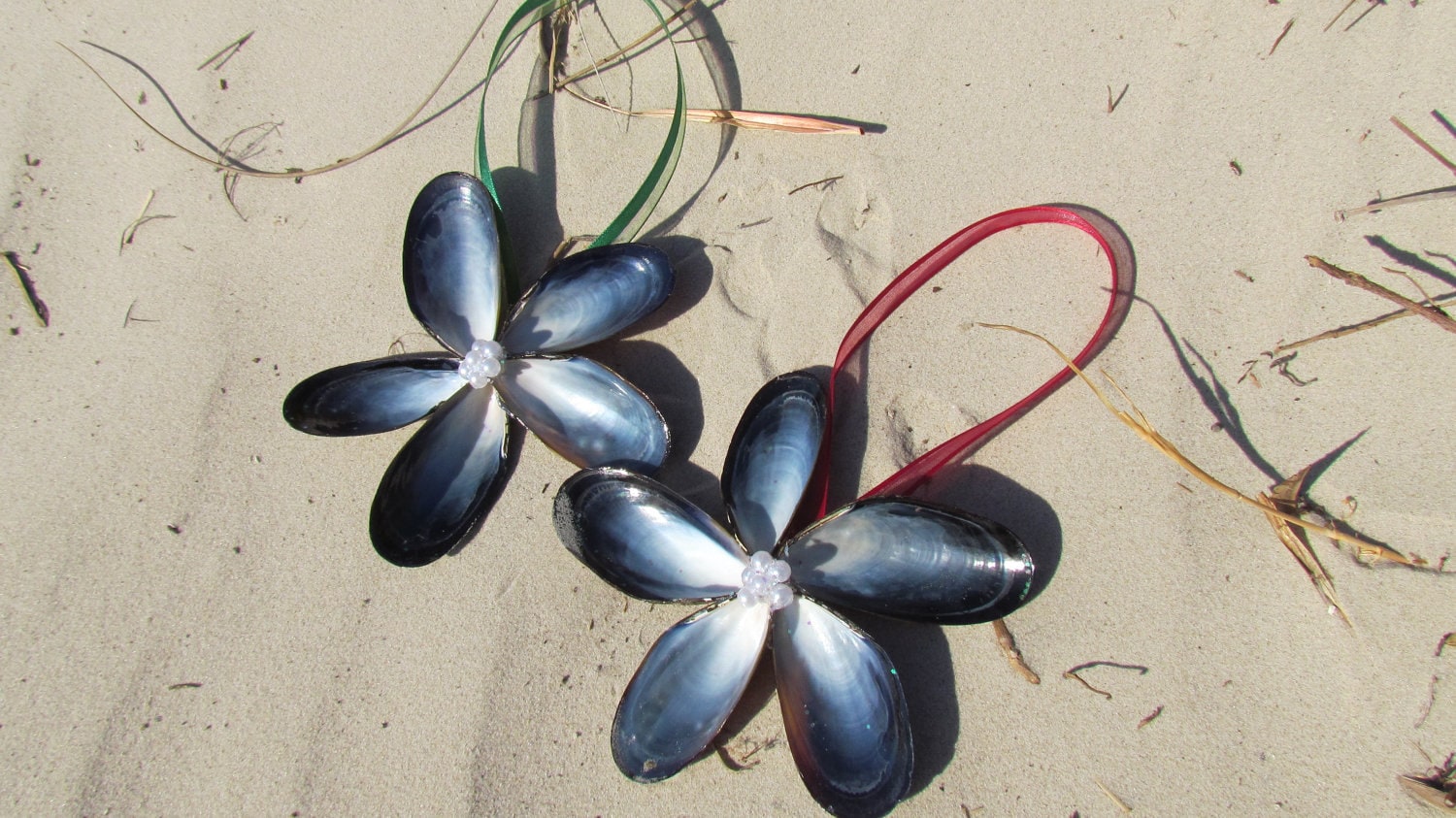 Set of 2 Mussel Shell Christmas Ornaments - Etsy