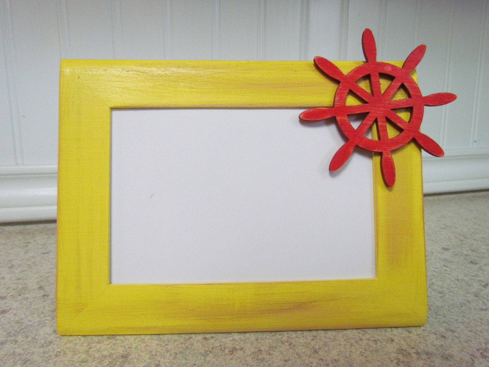 Set Nautical Style Picture Frame With Ship's Wheel and - Etsy