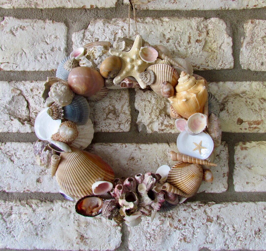 Seashell Wreath/coastal Shell Wreath/beach Wreath - Etsy