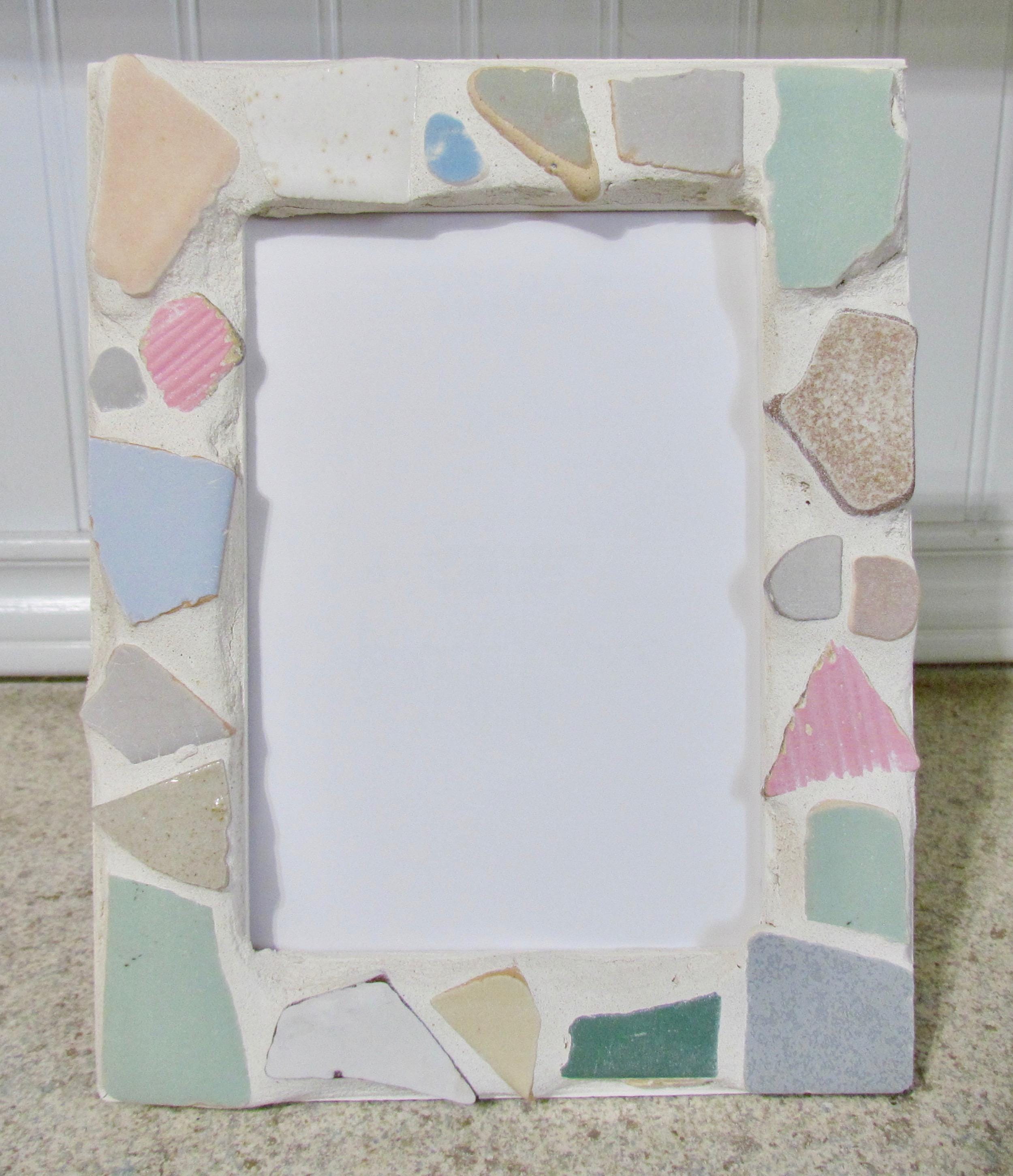Beach Pottery Tile Picture Frame, Coastal Frame - Etsy