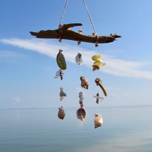 Seashell and Genuine Sea Glass Wind Chime, Coastal Wind Chime - Etsy