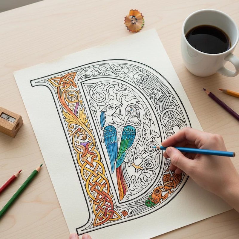 Book of Kells Letter Art - Etsy