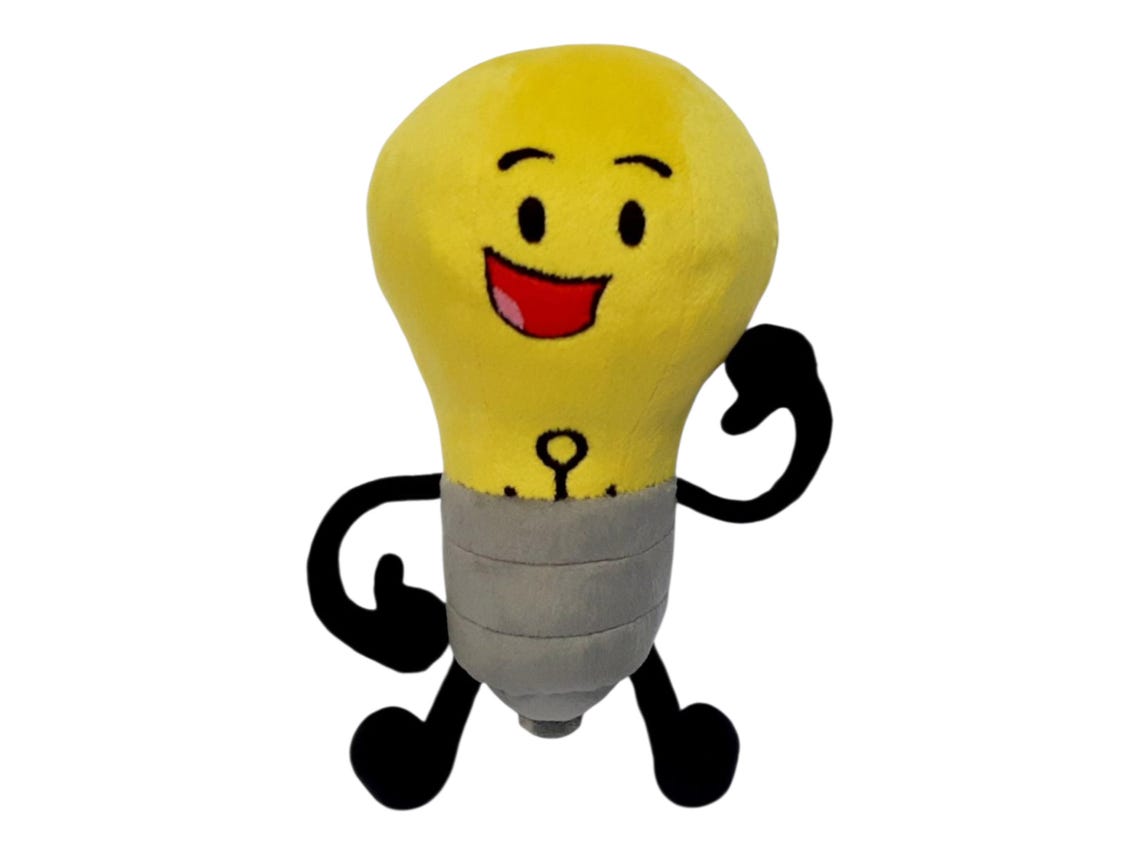 Lightbulb Plush Toy • Handmade Soft Stuffed Toy Inspired by Inanimate ...