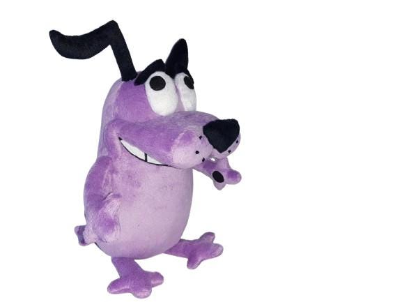 Courage the Cowardly Dog Plush Toy | Handmade Stuffed Animal 45 Cm - Etsy