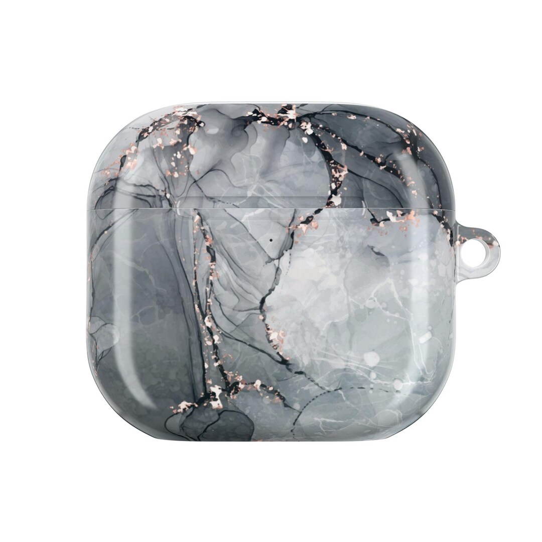 Rose Gold Marble With Glitter AirPod Case - Stylish Protective Cover ...