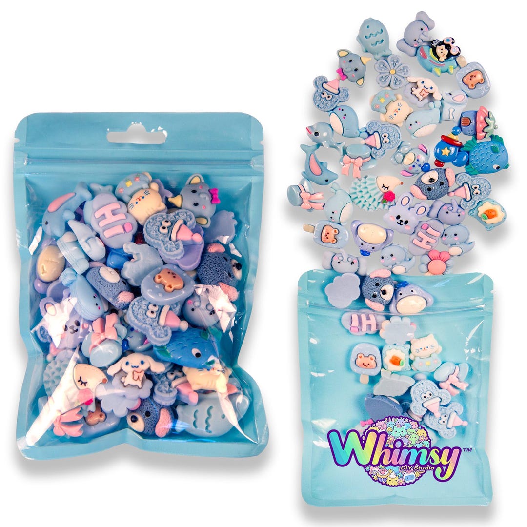 Decoden Kawaii Flatback Resin Charms | 50 Count | by Whimsy DIY Studio ...