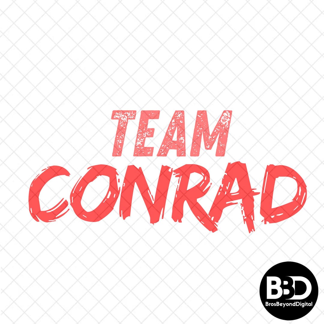 Team Conrad Retro Fan Shirt Design: Summer Clipart (PNG, SVG Digital ...