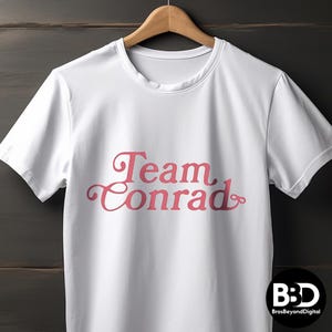 Team Conrad Retro Fan Shirt Design: Summer Clipart (PNG, SVG Digital ...