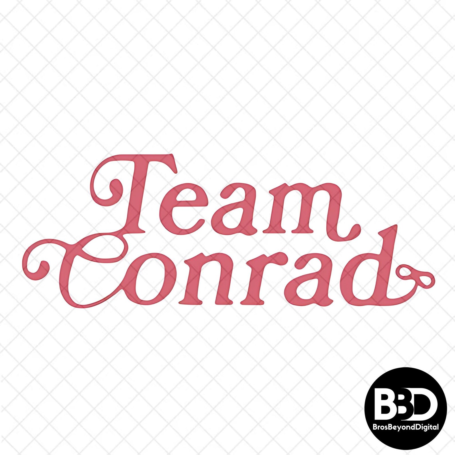 Team Conrad Retro Fan Shirt Design: Summer Clipart (PNG, SVG Digital ...