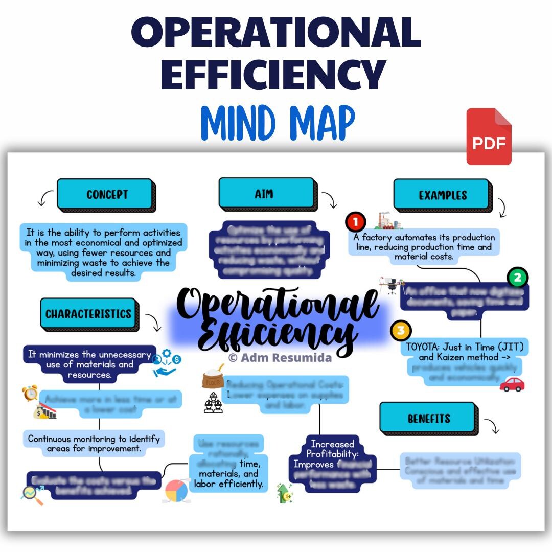 Operational Efficiency Mind Map for Business Students - Etsy