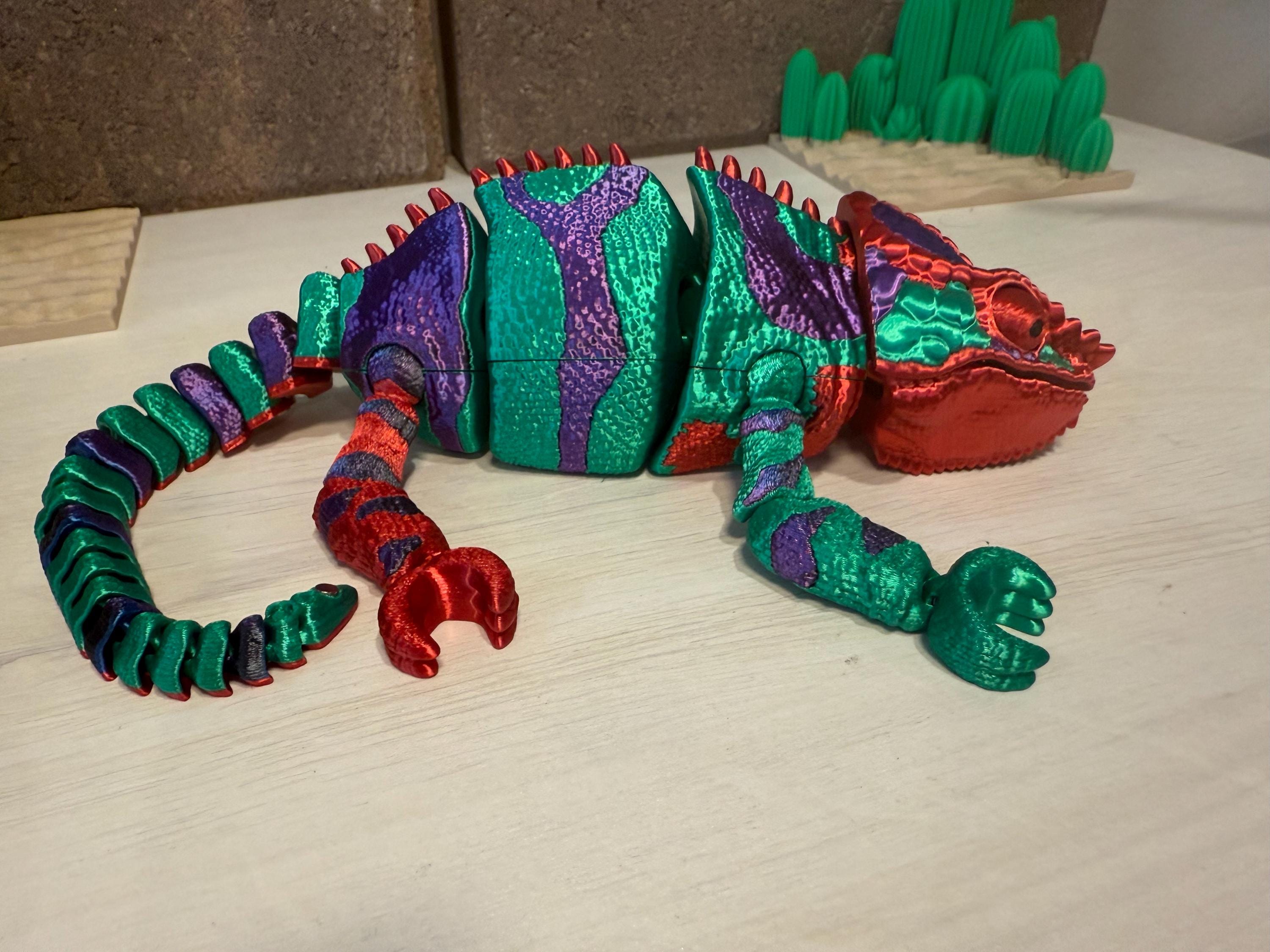3D Printed Chameleon Lifelike Multi Color - Etsy