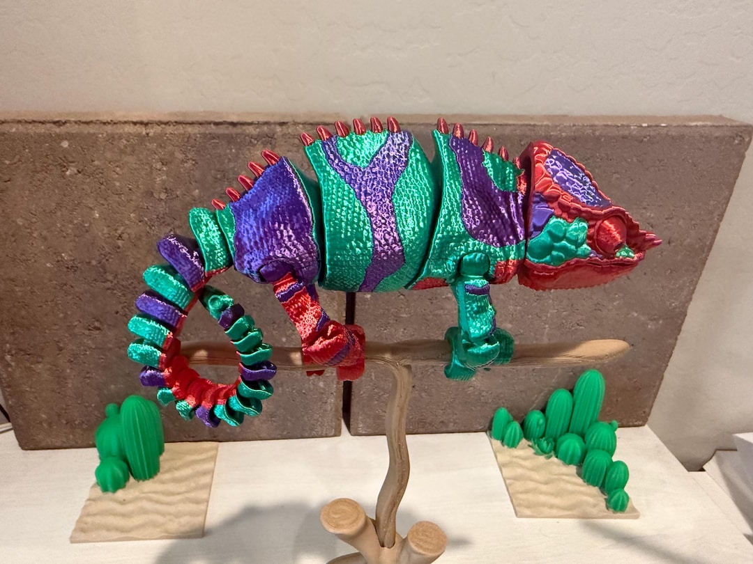 3D Printed Chameleon Lifelike Multi Color - Etsy