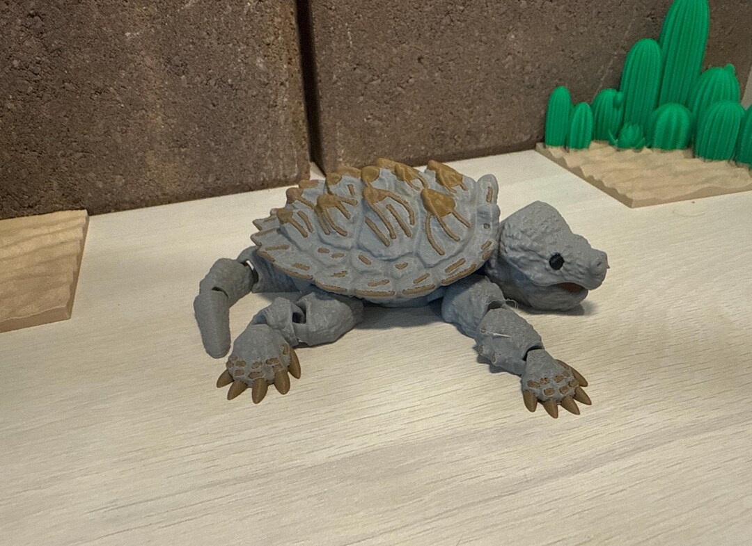 3D Printed Articulated Alligator Snapping Turtle - Etsy