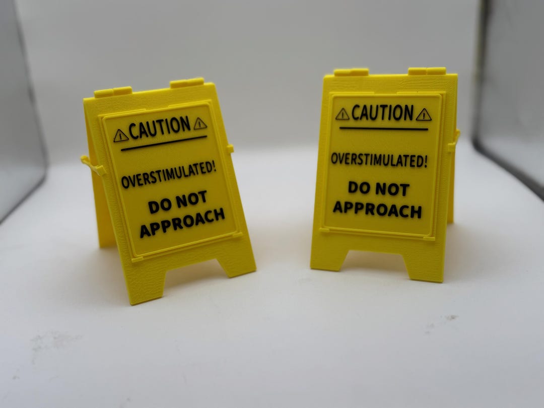 Funny Overstimulated DO NOT APPROACH Desk Sign: Neurodivergent Office ...