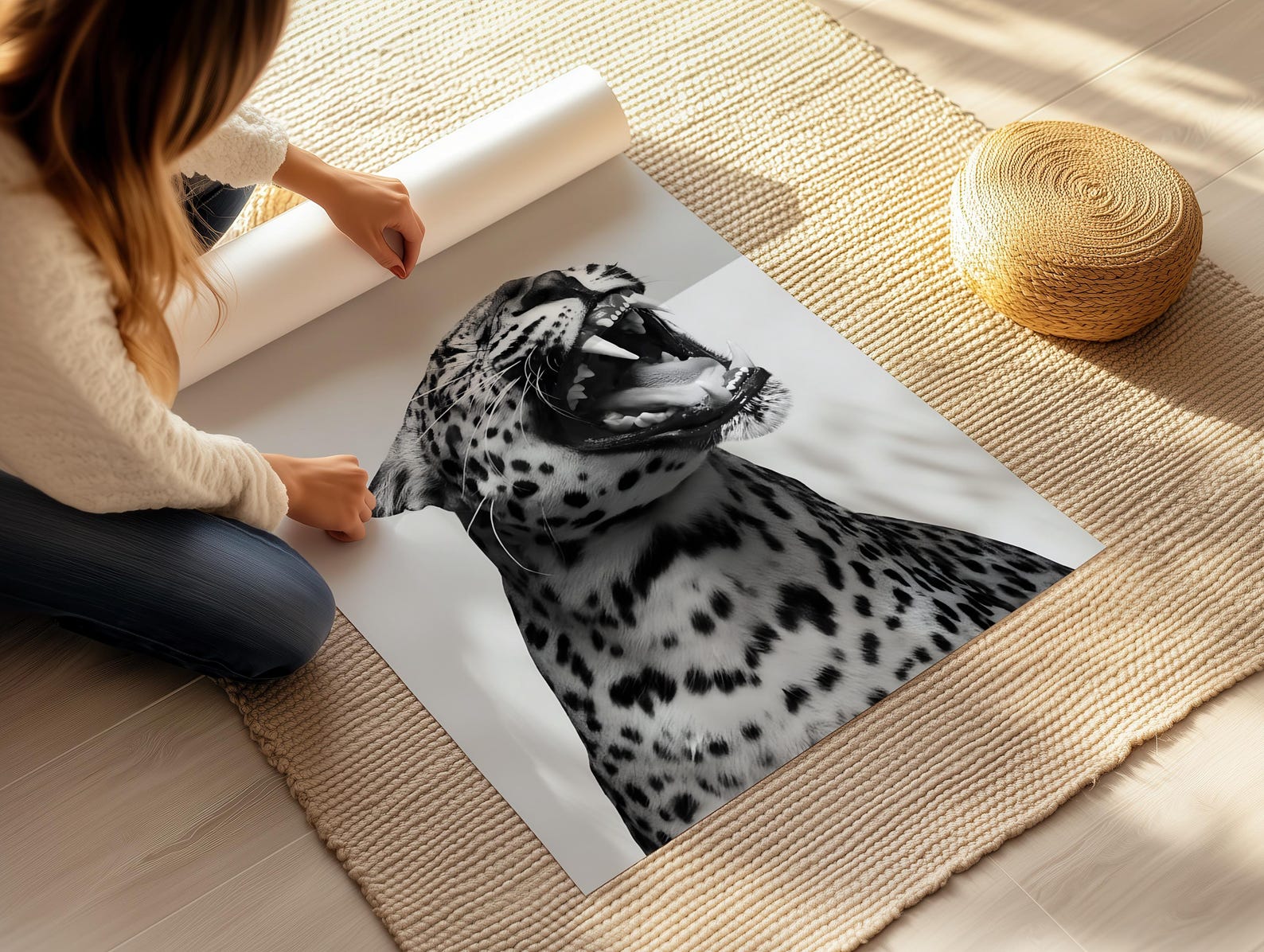 Set of 3 Modern Leopard Wall Art, Minimal Home Decor, Neutral Safari ...