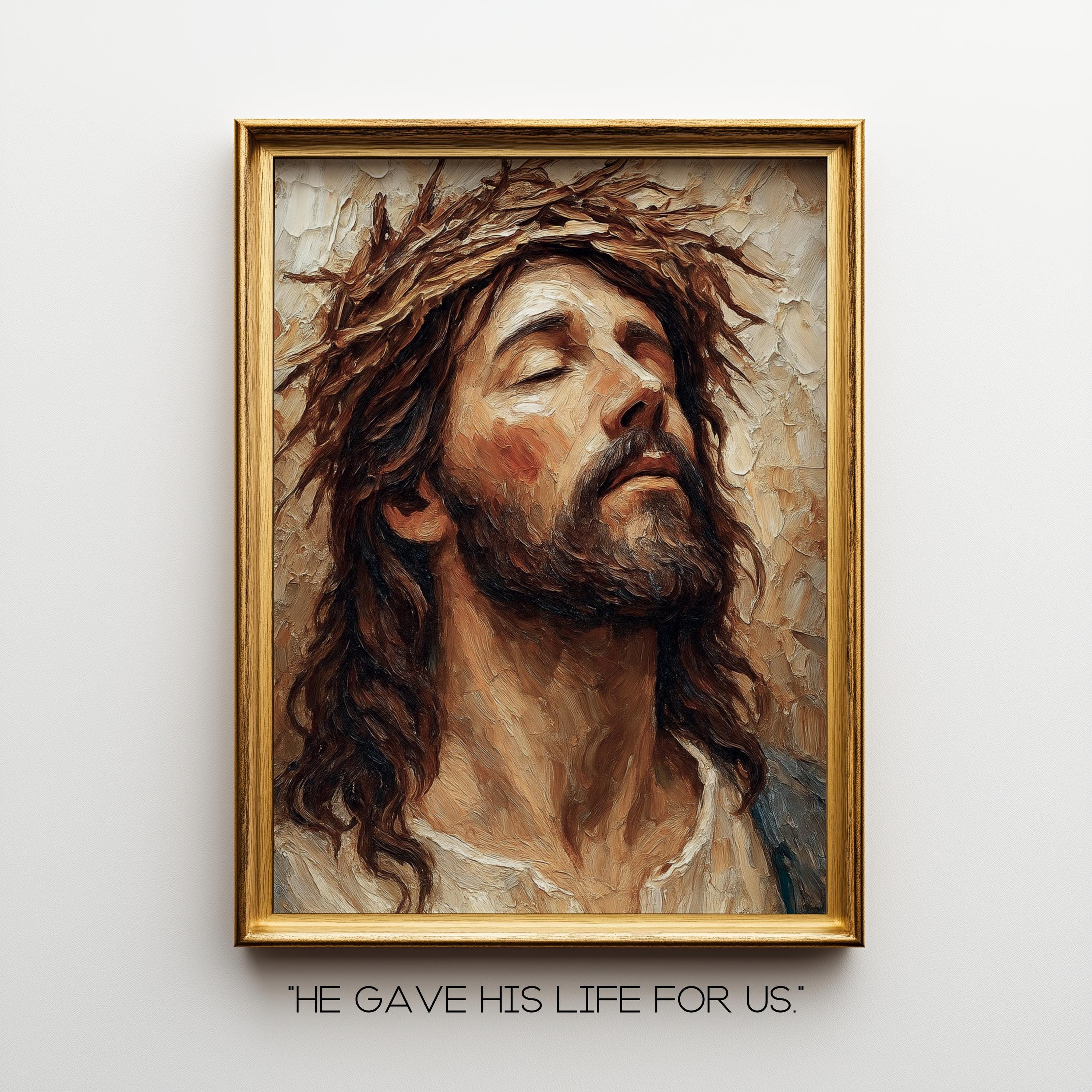 Jesus Christ Oil Paint Art Print, Christian Faith Wall Art, Faith and ...