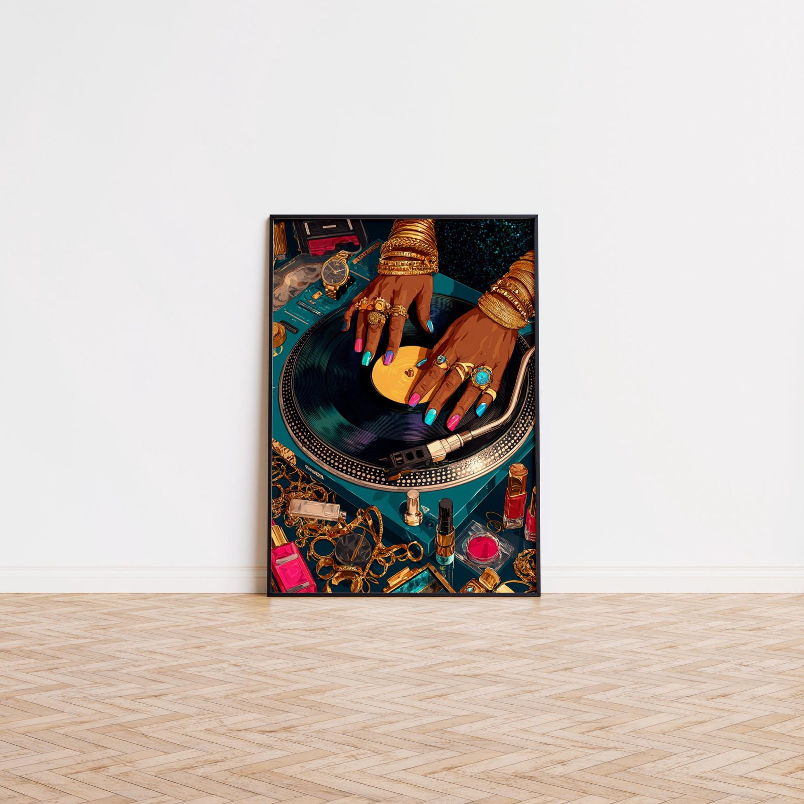Black Woman DJ Art Print: Hip Hop Glam Decor (digital Download - Etsy