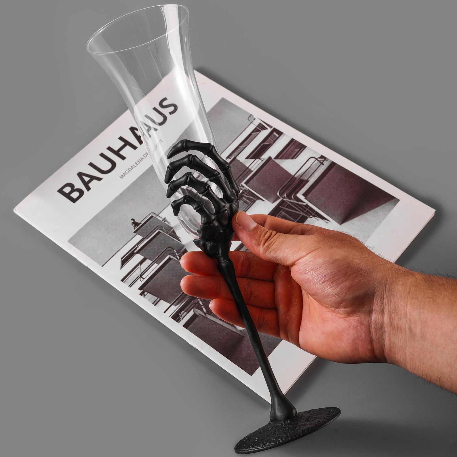 Metal Skeleton Hand Champagne Flutes: Gothic Wedding Toasting Glasses ...