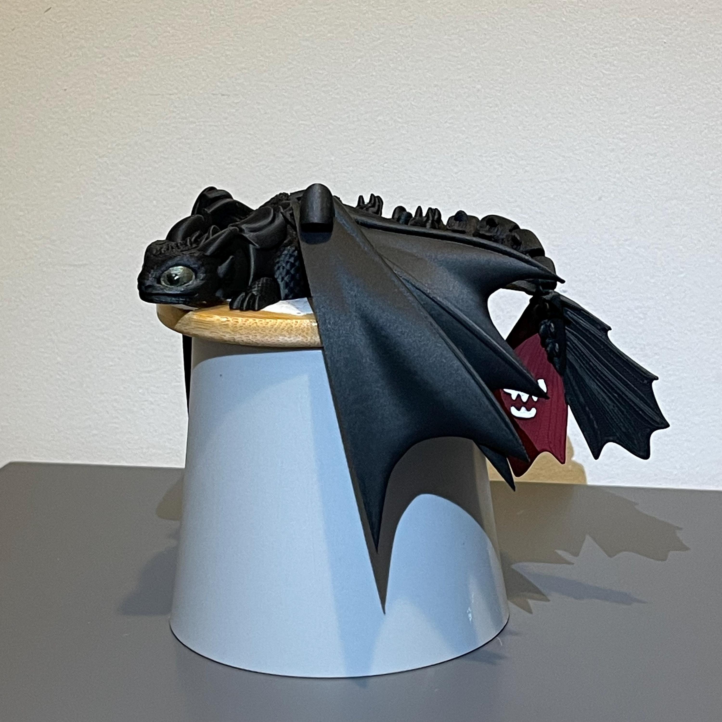 Toothless and Light Fury Inspired 3D Printed Dragons – Articulated ...