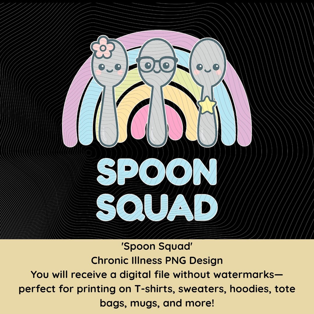 Spoon Squad Digital Download | Spoonie Shirt PNG | Chronic Illness ...