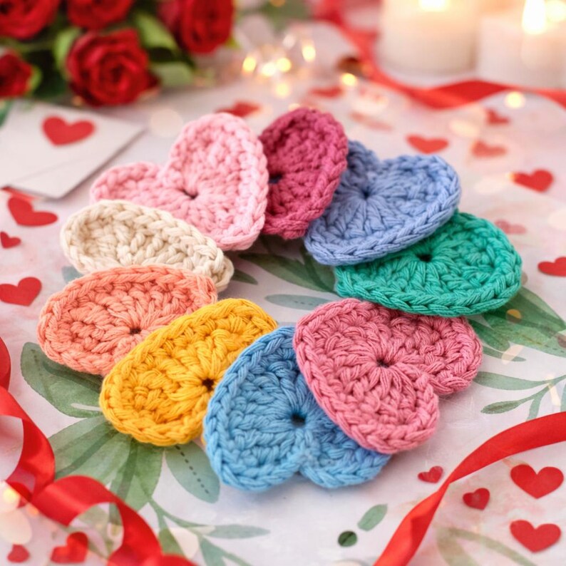 Crochet Heart Pattern PDF | Pocketful of Love Hearts | Valentine’s Day ...