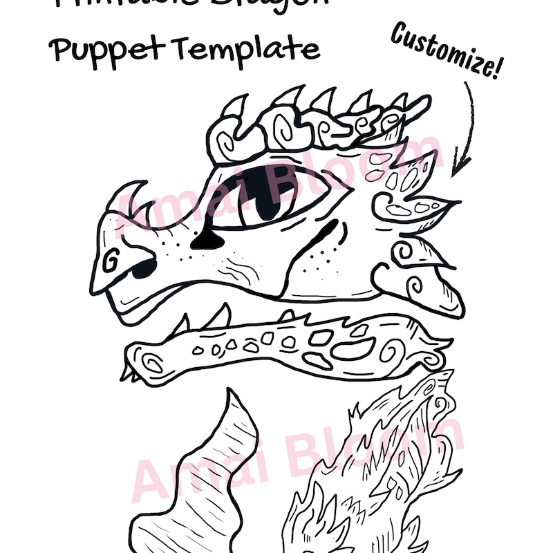 Paper Dragon Puppet Base - Etsy