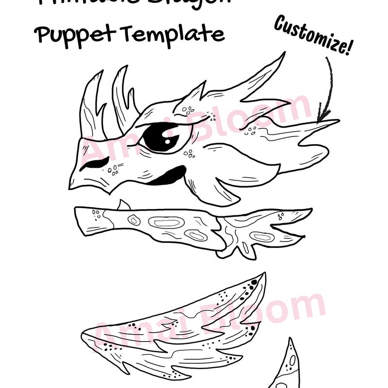 Paper Dragon Puppet Base - Etsy