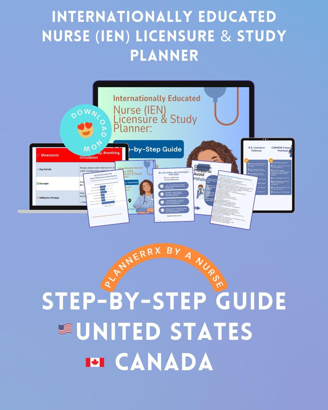 Internationally Educated Nurse Planner | NCLEX-RN & Rex-pn Study Guide ...