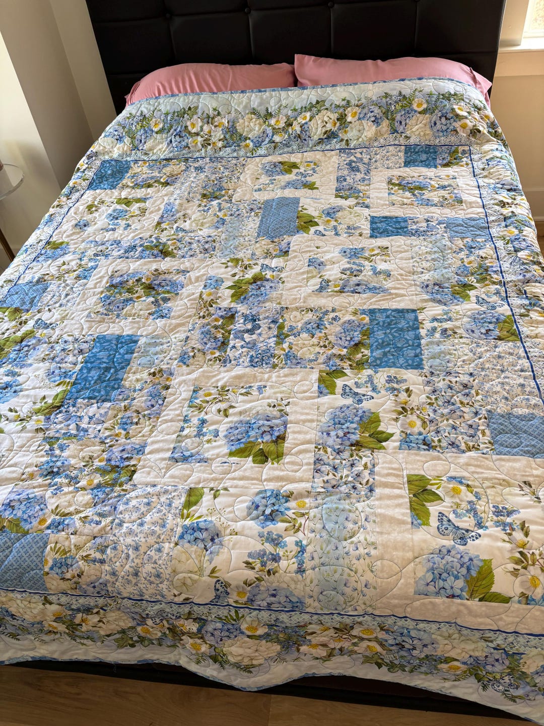 Periwinkle Spring Butterfly Twin/full Quilt 68"x80" - Etsy