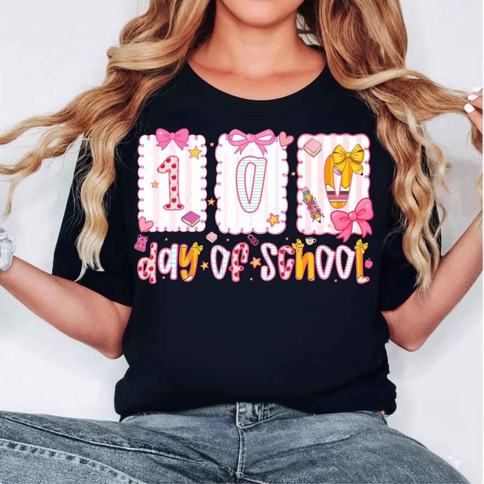 100 Days of School PNG, 100 Days of School Coquette Png,teacher 100 ...