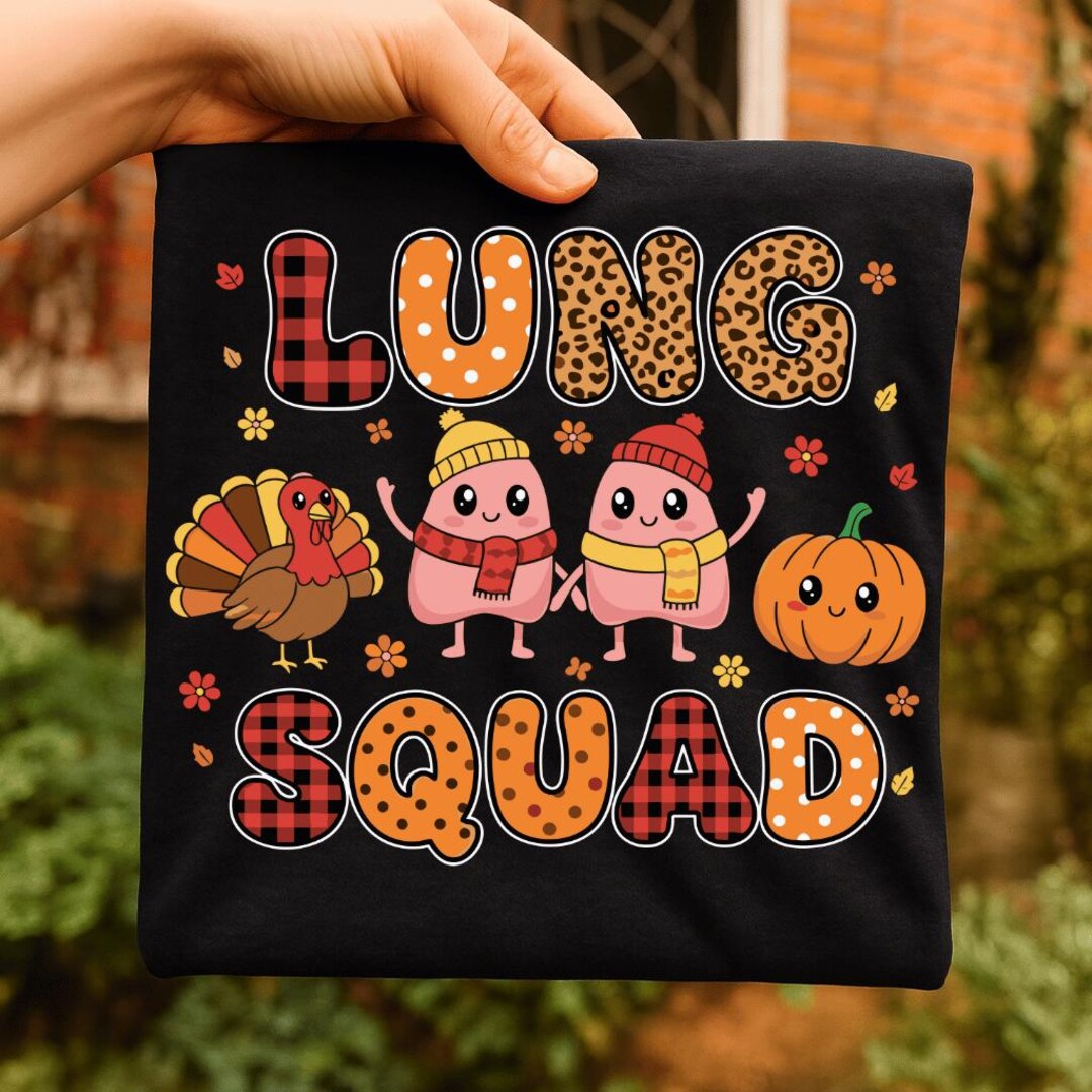 Lung Squad Turkey Pumpkin PNG, Respiratory Therapist Thanksgiving Png ...